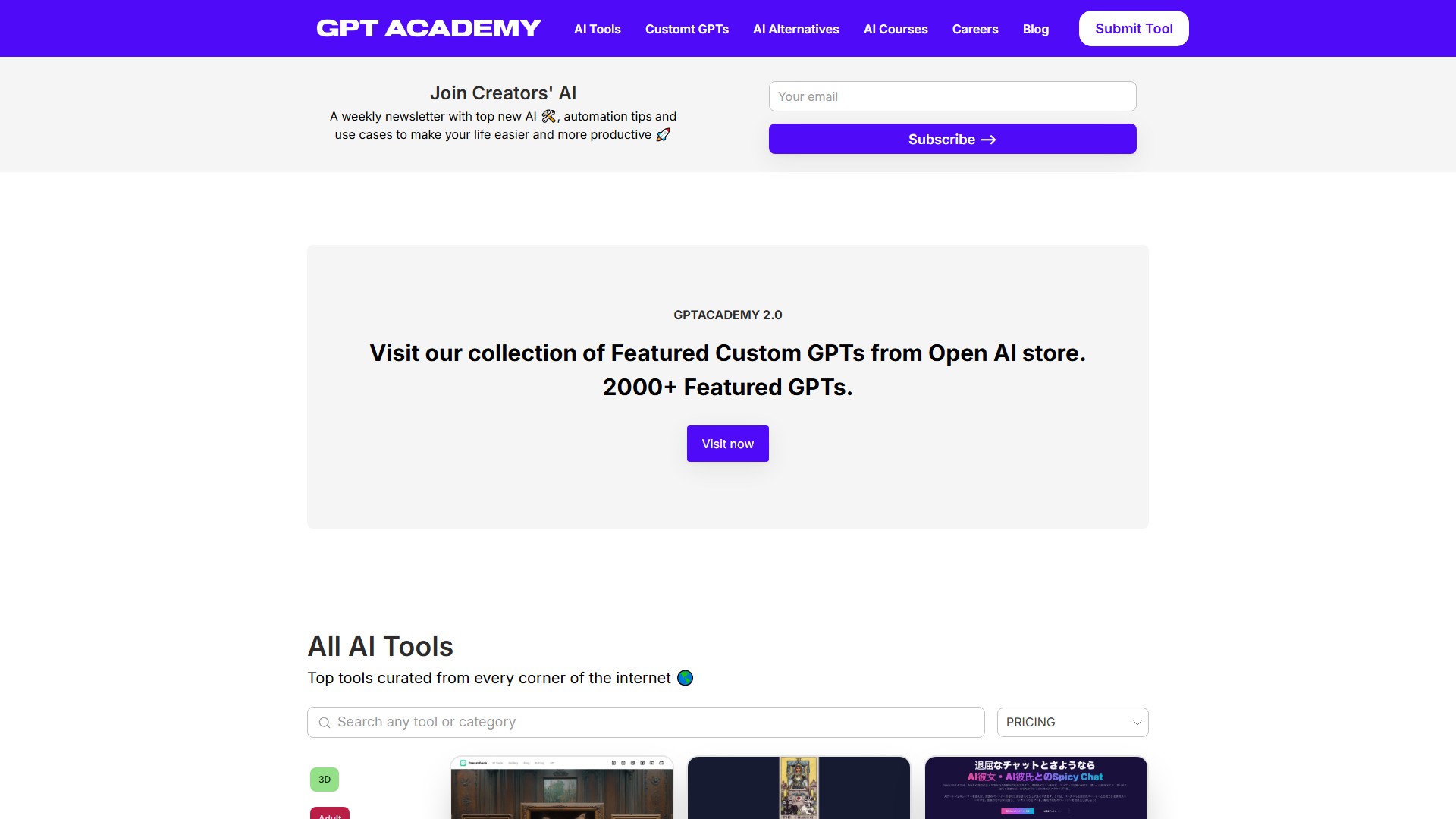 GPT Academy Main Features Curates And Show ToolAI io
